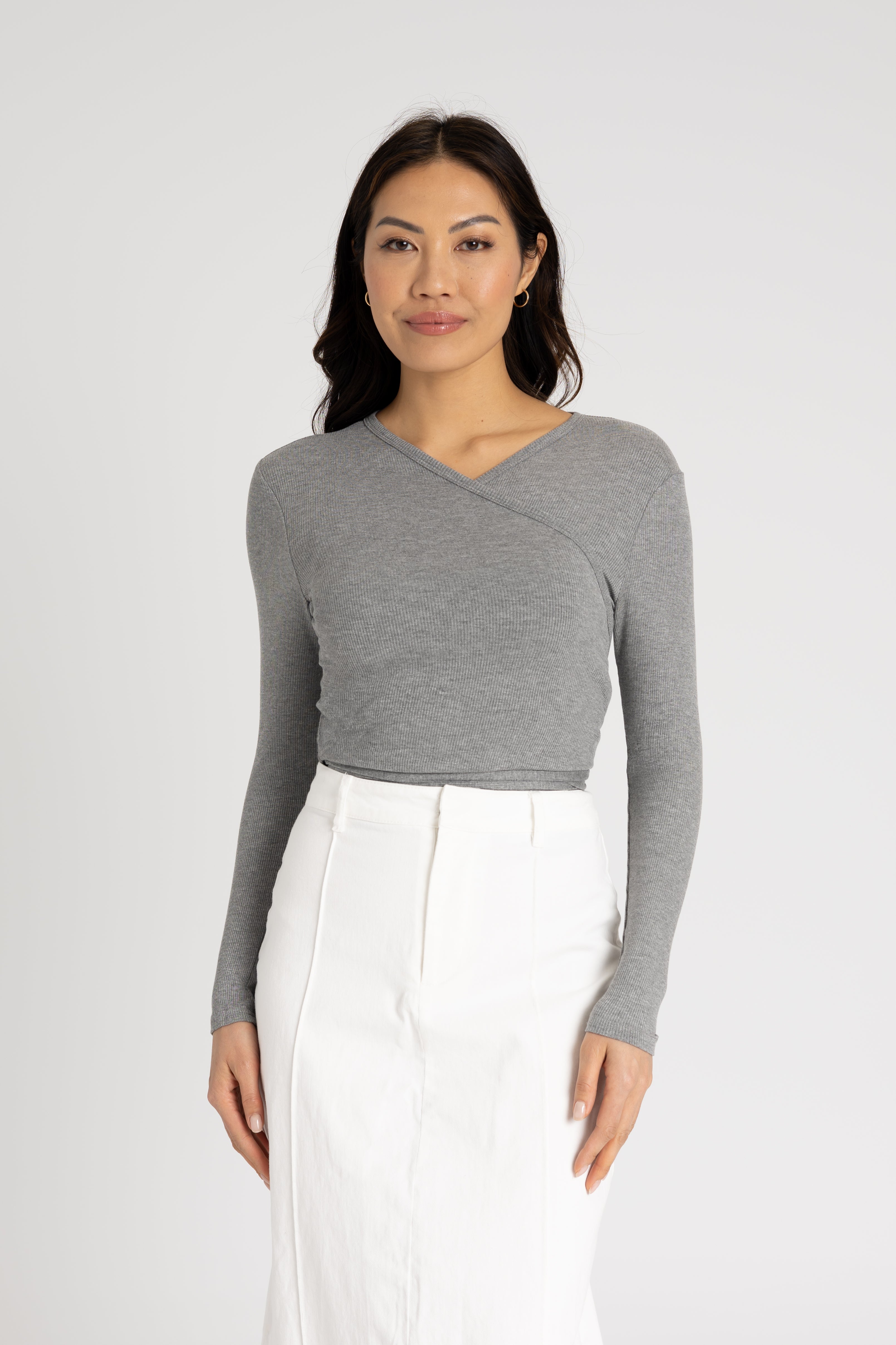 Grey Wrap Tee – BLANK