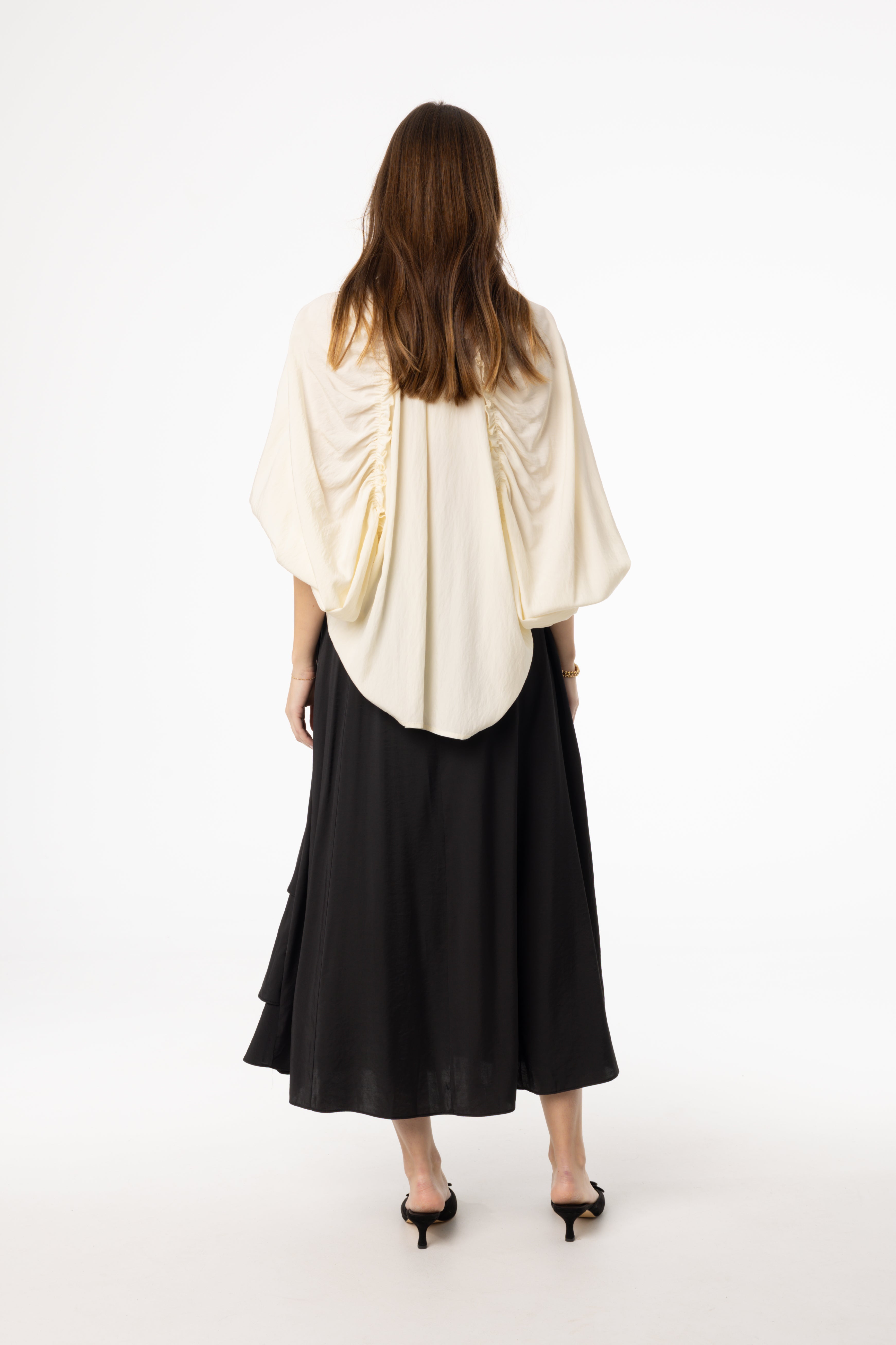 Black Side Ruffle Skirt – BLANK