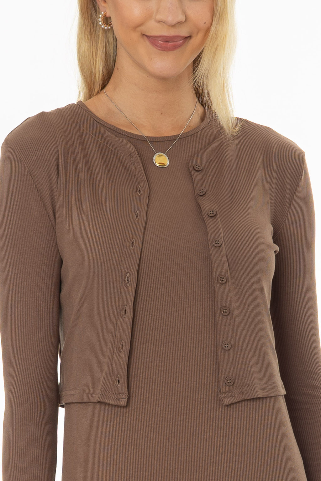 Brown Basic Cardigan – BLANK