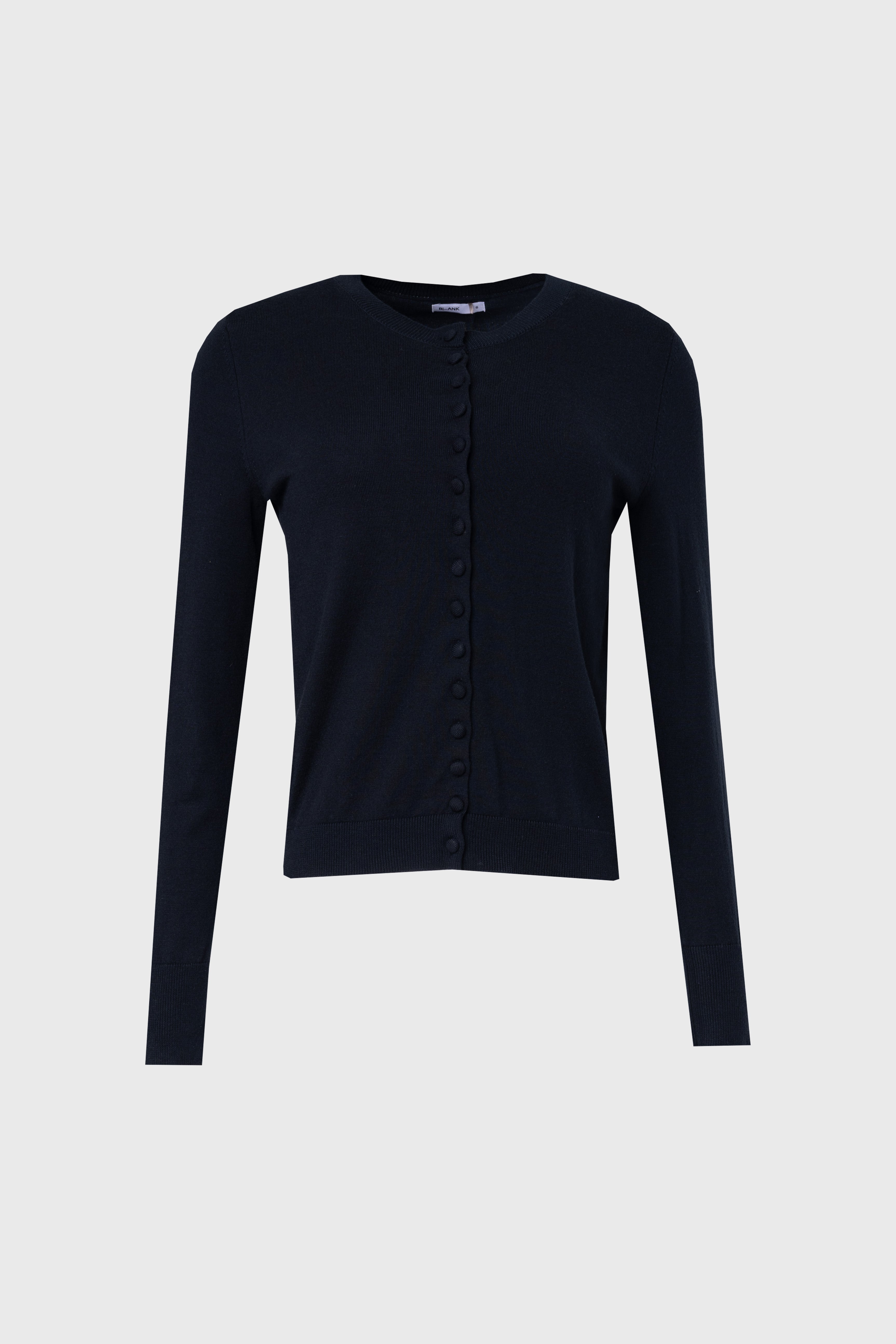 Navy Button Knit Cardigan – BLANK